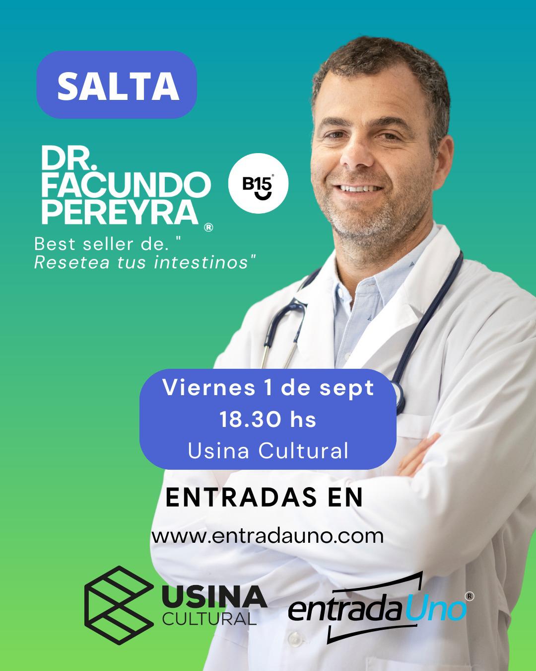 Facundo Pereyra, el doctor "best seller", llega a Salta con su nuevo libro