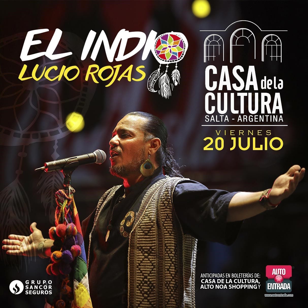 El Indio Lucio Rojas se presenta en Casa de la Cultura